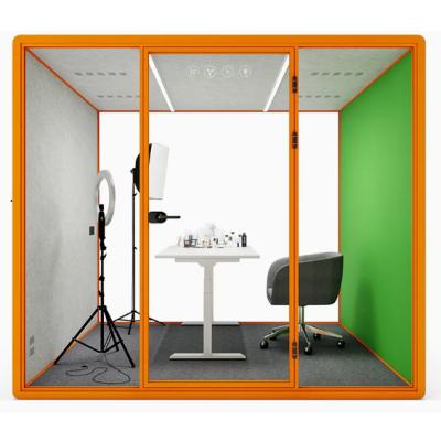 China Aluminum Alloy Recording Pod Custom Acoustic Booth with USB Charging for Live Streaming - FRAMER Model for sale