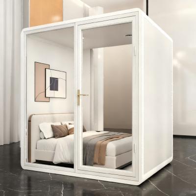 China Customized Sleeping Pod Assembled Nap Pod with 35dB Sound Insulation and Aluminum Alloy Frame - White Finish for sale