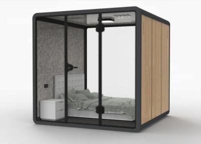 China Silent Booth Black Nap Capsules with 35dB Sound Insulation and Aluminum Alloy Frame for Corporate Offices for sale