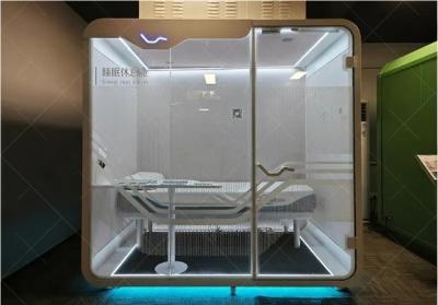 China Silent Nap Capsule Soundproof Sleep Booth 35dB Insulation Aluminum Frame For Business Travelers Office Spaces for sale