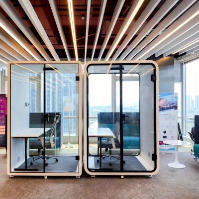 China Modular Indoor Office Pod Extendable Portable Work Booth White for sale