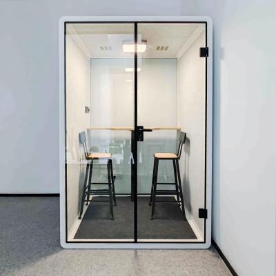 China Extendable Silent Phone Booth Aluminum Alloy Soundproof Pod 30dB D1250xW1488xH2288mm for sale