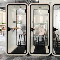 China White Indoor Office Pod Mobile 1 Person Soundproof Booth Extendable W1010xD988xH2288mm for sale