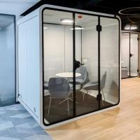 China Modular 4 Seat Indoor Office Pod Soundproof Booth Customized Aluminum Alloy 35dB for sale