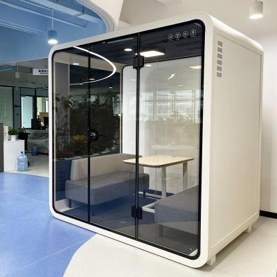 China Customized 4 Person Acoustic Office Pod Phone Booth Aluminum Alloy Frame 1610x2188x2288mm for sale