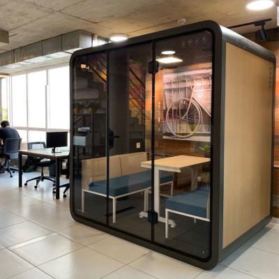 China Aluminum Soundproof Office Phone Booth FRAMER FR-L 35dB Noise Isolation for Hotel Hospital for sale