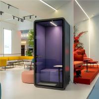 China Modular Soundproof Phone Booth 52W with 6-8 Air Exchanges/Hour & 150Lux LED Lighting for Office Privacy for sale