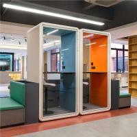 China Modular Soundproof Phone Booth 52W with 6-8 Air Exchanges/Hour & 150Lux LED Lighting for Office Privacy for sale