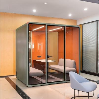 China FRAMER FC-L 4-Person Soundproof Meeting Pod with 35dB Noise Reduction and USB Charging for sale