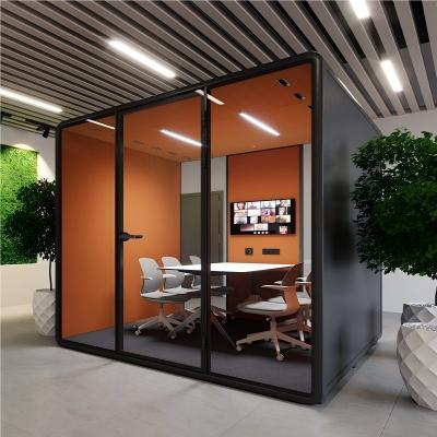 China Aluminum Alloy Soundproof Office Pods - XXXL+ Size with USB Charging for 6-10 Person Meetings for sale
