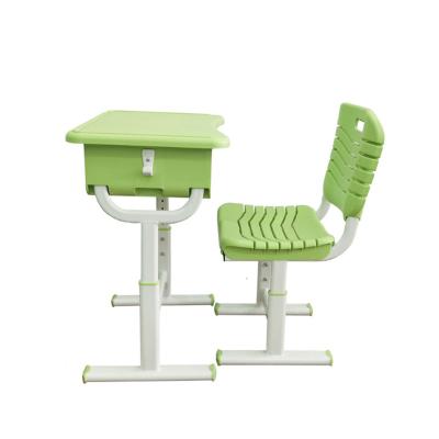 China Adjustable Height Metal Desk and Chair Set for Schools - 620mm × 450mm Desktop, 580-760mm Height Range for sale