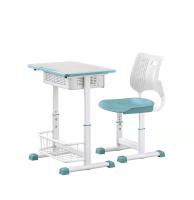 China Height Adjustable Student Desk and Chair Set 620mm x 450mm with 580-760mm Range and E1 Grade Materials for sale