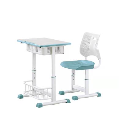 China Height Adjustable Student Desk and Chair Set 620mm x 450mm with 580-760mm Range and E1 Grade Materials for sale