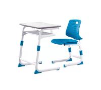 China Adjustable Student Desk and Chair Set - 600mm x 400mm Table with 640-760mm Height Range for Classroom for sale
