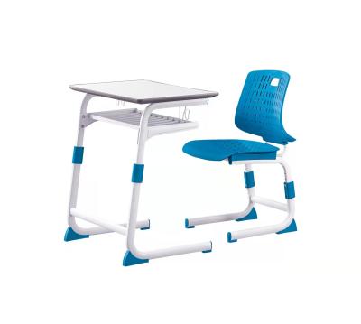 China Adjustable Student Desk and Chair Set - 600mm x 400mm Table with 640-760mm Height Range for Classroom for sale