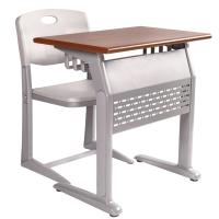 China Fixed Height 750mm Double Student Desk & Chair Set with 700x500mm Table and E0 Grade Materials for sale