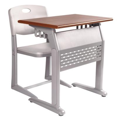 China Fixed Height 750mm Double Student Desk & Chair Set with 700x500mm Table and E0 Grade Materials for sale
