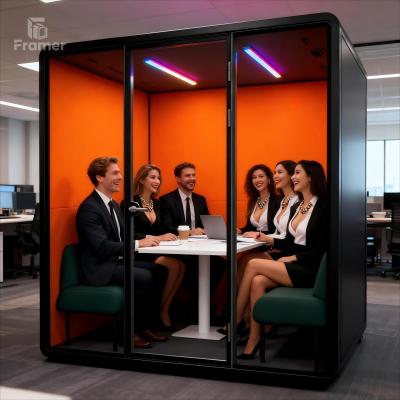 China FRAMER Indoor Soundproof Mobile Office Pod XL Fresh Air System 100-240V for sale