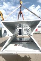 China 14m² Folding Container House for Medical Disaster Relief Q235 Carbon Steel Frame for sale