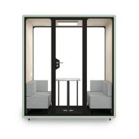 China Multi-Purpose 4-Person Soundproof Booth With Customizable Color Options for sale