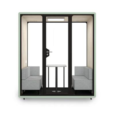 China Multi-Purpose 4-Person Soundproof Booth With Customizable Color Options for sale