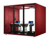 China FX Series Soundproof Office Pod 4-6 Person Modular Booth with 3C Tempered Glass Door 30-35 dB for sale
