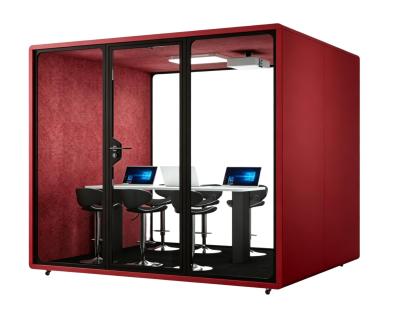 China FX Series Soundproof Office Pod 4-6 Person Modular Booth with 3C Tempered Glass Door 30-35 dB for sale