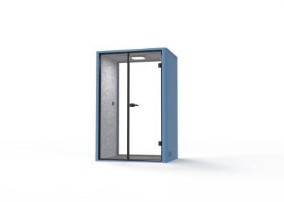 China Indoor Soundproof Cabin 5+5mm Laminated Glass Aluminum Alloy Frame Modular Silent Pod for sale