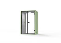 China Indoor Soundproof Cabin 5+5mm Laminated Glass Aluminum Alloy Frame Modular Silent Pod for sale