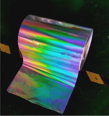 China Seamless Rainbow Holographic PET Lamination Film 15 Micron Wet Lamination for sale