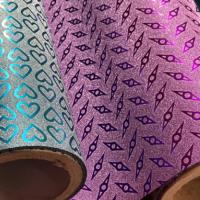 China Thermal Glitter Transparent Lamination Film Roll 110 Micron 1020mm Width for Paper Board for sale