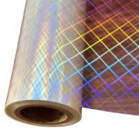 China Small Grid Holographic BOPP Laminating Film Roll 60-100°C Moisture Proof for Gift Craft for sale