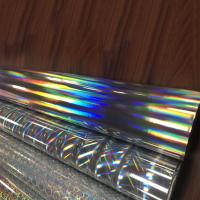 China Self Adhesive Transparent Holographic Film Roll 23-25 Micron BOPP PET for Packaging Decoration for sale