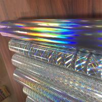 China Seamless Rainbow Transparent Holographic Film 23 Micron BOPP PET Decorative Packaging for sale