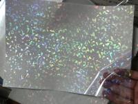 China Transparent Self Adhesive Holographic Sticker Film 25 Micron Waterproof Iridescent Lamination for sale