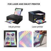 China Inkjet Printable Waterproof Holographic Hologram Sticker Paper 215mm x 762mm Self Adhesive Industrial for sale