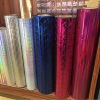 China Opaque Self Adhesive Holographic Christmas Wrapping Film 12-20 Micron Roll for sale