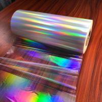 China High Brightness Rainbow Pattern Cast and Cure Holographic Film 18-22mic 300-1300mm for sale