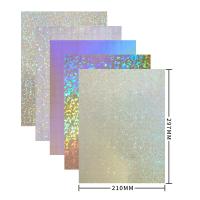 China A4 Holographic Self Adhesive Cold Laminate Film 215mm x 762mm Waterproof for Inkjet Printing for sale