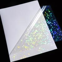China A4 Holographic Self Adhesive Cold Laminate Film 215mm x 762mm Waterproof for Inkjet Printing for sale