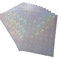 China A4 Self Adhesive Holographic PP PVC Cold Lamination Film 215mm x 762mm for Inkjet for sale
