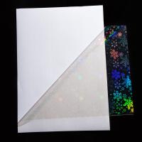 China A4 Self Adhesive Holographic Snowflake Lamination Film 215mm x 762mm for DIY Scrapbook Photo Protection for sale