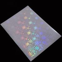China A4 Self Adhesive Holographic Snowflake Lamination Film 215mm x 762mm for DIY Scrapbook Photo Protection for sale