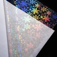China A4 Self Adhesive Holographic Snowflake Lamination Film 215mm x 762mm for DIY Scrapbook Photo Protection for sale