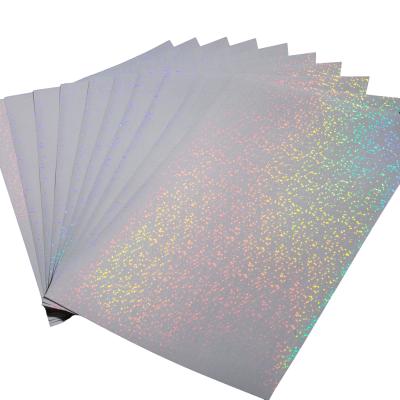 China A4 Self Adhesive Holographic Dots Pattern Cold Lamination Film PVC PP For Packaging Decoration for sale