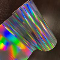 China PET Thermal Lamination Film Holographic Metallized Rainbow Pattern 60-110°C for Packaging Printing for sale