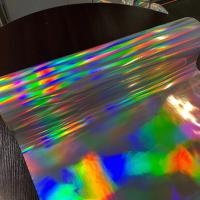 China PET Thermal Lamination Film Holographic Metallized Rainbow Pattern 60-110°C for Packaging Printing for sale