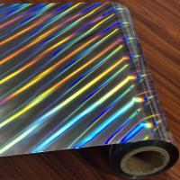 China Laser Printed Metallized PET Thermal Holographic Decorative Plastic Film for Packaging 60-100°C for sale