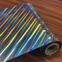 China Custom Sized Holographic Metalized Plastic Film 15-25 Micron for Boxes Cards Lamination for sale
