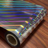 China Custom Sized Holographic Metalized Plastic Film 15-25 Micron for Boxes Cards Lamination for sale